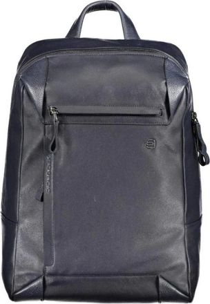 Piquadro Homme, Sacs, Bleu, Taille: ONE Size Sac &agrave; dos en cuir pour ordinateur avec poche iPad