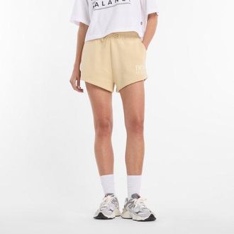 New Balance Femme Reimagined Fleece Short en Marron, Coton Fleece, Taille XL
