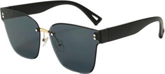 Generic Lunettes De Soleil Carrées Sans Monture For Femmes, For Hommes, For Les Vacances En Plein Air(Black)