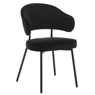 Woltu BH389sz-1 Chaise de salle &agrave; manger et de cuisine, chaise rembourr&eacute;e, chaise de salon, chaise design, avec dossiers et pieds en m&eacute;tal, rembourr&eacute;e, velo