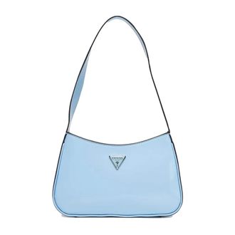Guess Sac &agrave; Bandouli&egrave;re Bleu avec Logo en M&eacute;tal - Femme - Sacs - Bleu - Taille: ONE Size