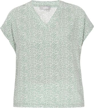 Usha Bluse Frauen t&uuml;rkis wei&szlig;