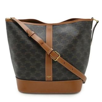 Celine Sac seau moyen Triomphe Pre-owned - Femme - Pre-owned - Brun - Taille: ONE Size