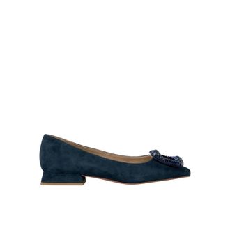 Alma En Pena Flacher Schuh mit quadratischem Ornament - - Shoes - Damen - Blau - 39 EU