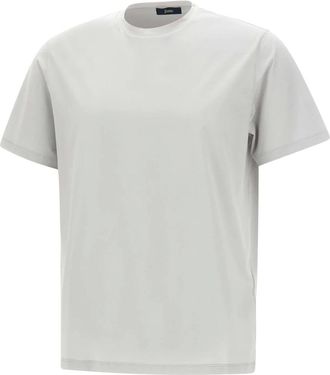 Herno Homme, Tops, Gris, Taille: L T-Shirt Stretch en Coton Superfine