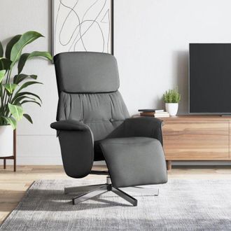 vidaXL Relaxsessel mit Fu&szlig;teil Dunkelgrau Stoff Vidaxl