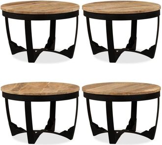 vidaXL Vidaxl - Table basse bois de manguier brut 60x40 cm - Table Basse Industrielle - Table Basse Design - Table Basse Vintage - Table Dappoint - Table
