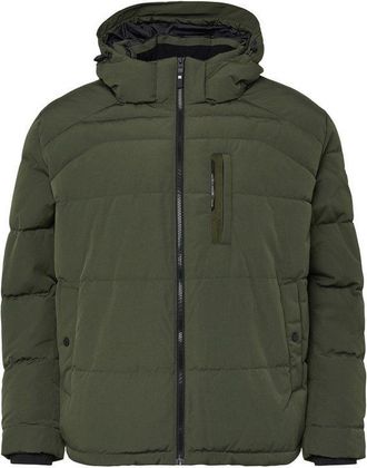s.Oliver Winterjacke Outdoor-Jacke Wasserabweisende Pufferjacke mit abnehmbarer Kapuze