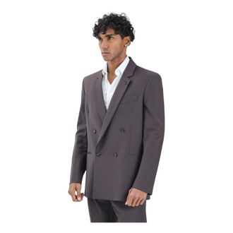 Patrizia Pepe Homme, Vestes, Noir, Taille: XL Giacca doppiopetto