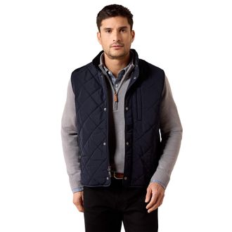 Ariat Mens Two24 Woodgate Quilted Gilet in Show Navy, Size 2X-Large, by Ariat