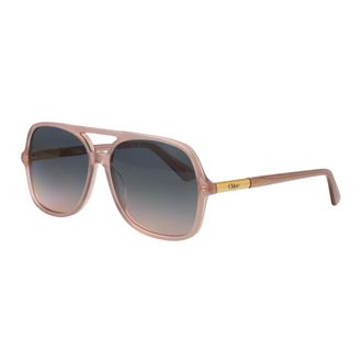 Chlo&eacute; Lunettes de soleil aviateur - Femme - Accessoires - Beige - Taille: 57 MM