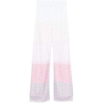 Missoni Wei&szlig;e Ombr&eacute; Hose mit elastischem Bund - - Trousers - Damen - Rosa - XS