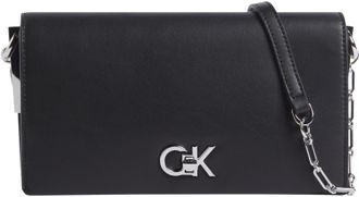 Calvin Klein Damen Crossbody Bag Tasche Re-Lock Mini mit Drehverschluss, Schwarz (Black), Einheitsgröße
