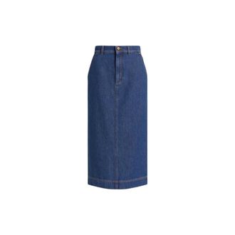 Alberta Ferretti Femme, Jupes, Bleu, Taille: 34 FR Jupe midi en jean