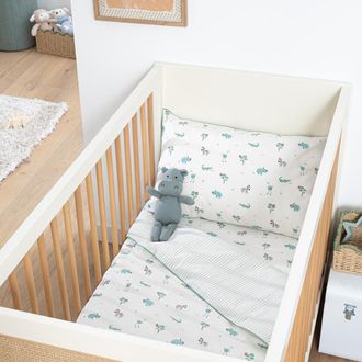 La Redoute Interieurs Housse De Couette Enfant En Coton Biologique Imprim&eacute; Animaux Savane