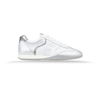Hogan Leder-Sneaker mit Schn&uuml;rung und Laminate - - Shoes - Damen - Grau - 35 EU