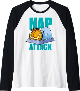 Garfield Nap Time Sleepy Tired Cat 80er 90s Classic Cartoon Raglan