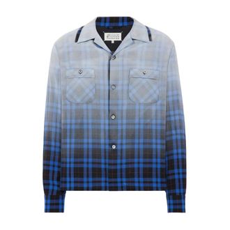 Maison Margiela Homme, Chemises, Bleu, Taille: XL Tartan Shirt