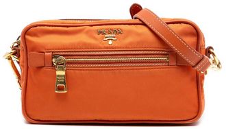 Prada Hobo Bags - Small Tessuto Front Pocket Camera Bag - Gr. unisize - in Orange - f&uuml;r Damen