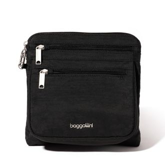 Baggallini Damen umh&auml;ngetasche Securtex Anti-Diebstahl Crossbody, Schwarz
