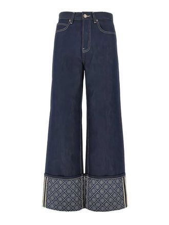 Tory Burch Jean Droit - Bleu
