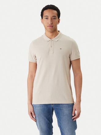 Tommy Jeans Poloshirt DM0DM20676 Beige Slim Fit