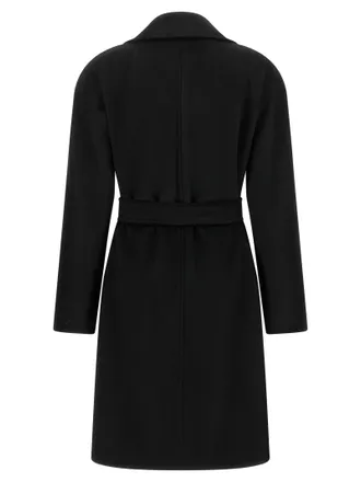 Max Mara Womens Black Wool Coat Clothing