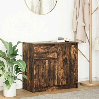 vidaXL Sideboard mit Schublade R&auml;uchereiche 71x35x65 cm Holzwerkstoff Vidaxl