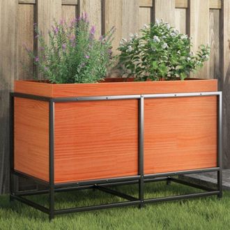 vidaXL Vidaxl - Jardini&egrave;re cire marron 80x40x50 cm bois de pin massif
