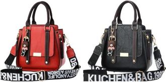 Generic Sac &agrave; main d&eacute;contract&eacute; en cuir PU pour femmes et filles, avec sangle r&eacute;glable, capacit&eacute; pour les sorties de travail et de