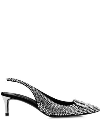 Philipp Plein escarpins Gothic Plein 50 mm à bride arrière - Noir
