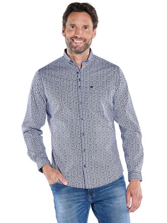 Engbers Herren Herren Langarm-Hemd gestreift, Marineblau, 39124, Marineblau in Gr&ouml;&szlig;e XXL