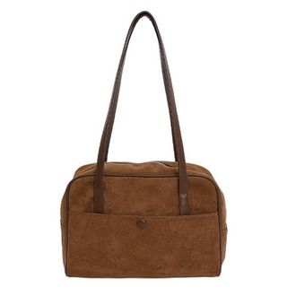 Generic Sac &agrave; main en PU Boston, sac &agrave; oreiller carr&eacute;, sacs &agrave; bandouli&egrave;re, sac &agrave; aisselles pour femmes (marron)