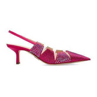 Rodo Femme, Chaussures, Rose, Taille: 40 EU Satin Sling Back Crystal Pump