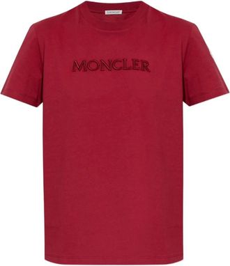 Moncler Branded T Shirt - - Tops - Damen - Rot - M