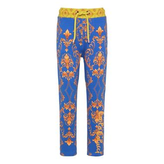 Carlo Colucci Sweatpants mit Barock-Print - - Trousers - Damen - Blau - XS