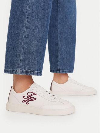 Tommy Hilfiger Sneakers Th Icon Court Script Premium FW0FW09604 Creme