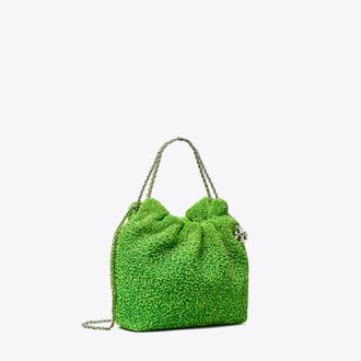 Tory Burch Damen x BonBon Mini Fleming Hobo Bag mit Verzierung