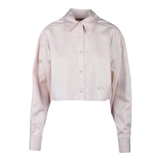 Chiara Ferragni Femme, Blouses et Chemises, Rose, Taille: 38 FR Camicia corta in lam&egrave;