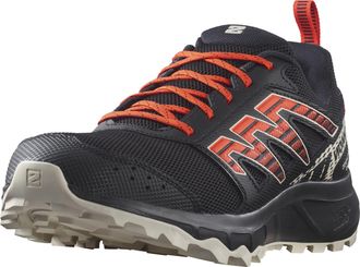 Salomon Wander Herren Trailrunningschuhe, Outdoor-bereit, Komfort durch Dämpfung, Sicherer Fußhalt, Black, 42 2/3