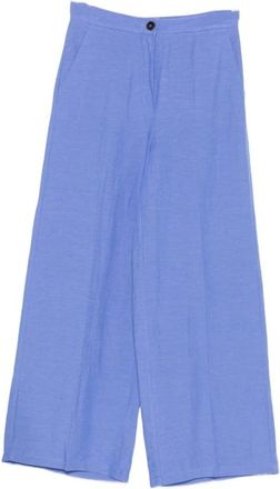 Marella Femme, Pantalons, Bleu, Taille: 44 FR Wide Pantalons