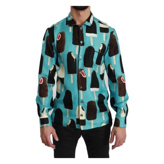 Dolce & Gabbana Exklusives Eiscreme Hemd - - Shirts - Herren - Mehrfarbig - XS