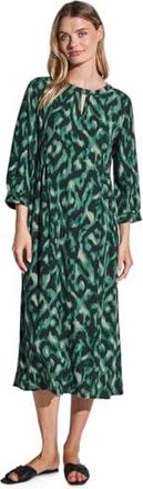 Street One A144388 Robe imprimée, Vert Sapin, 48 Femmes