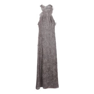 Alberta Ferretti Abito lungo ricamato - - Dresses - Damen - Grau - S