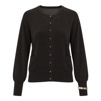 Liu Jo Rippstrick-Cardigan mit Rundhalsausschnitt - - Knitwear - Damen - Braun - S