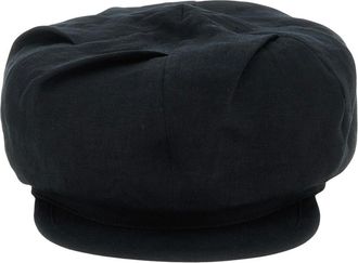 Yohji Yamamoto unisex, Accessoires, Noir, Taille: XL Flat Tuck Casquette