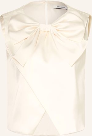 Sandro Sandro Blusentop Aus Satin weiss