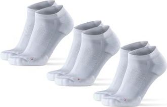 Danish Endurance Chaussettes Courtes de Running Longue Distance, Respirantes & Anti-Ampoules, Homme Femme, 3 Paires, Blanc, 35-38
