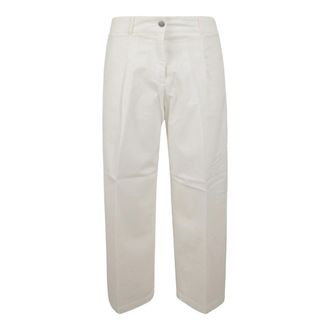 Fabiana Filippi Femme, Pantalons, Blanc, Taille: 34 FR Straight Pantalons