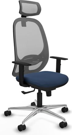 Piqueras y Crespo Stuhl Home Studio Cilanco mit 1D-Armlehnen, h&ouml;henverstellbarer Lendenwirbelst&uuml;tze und Kopfteil, h&ouml;henverstellbar und neigbar. Ausgestattet mit 3 Posit